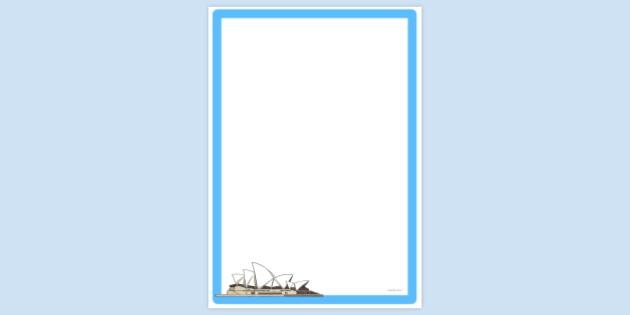 Sydney Opera House Page Border | Page Borders | Twinkl