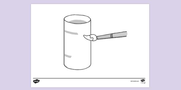 FREE! - Cardboard Tube Colouring Sheet | Colouring Pages