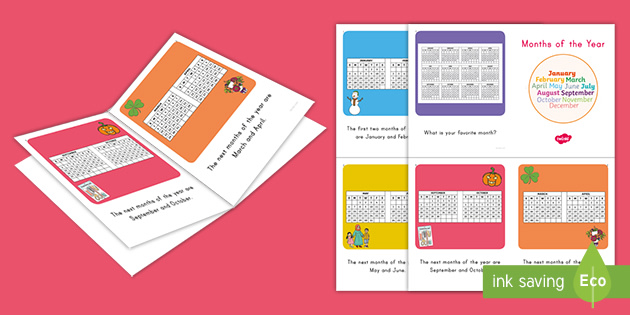 Months of the Year Emergent Reader (teacher made)