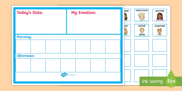Emotions Display Poster - Daily Visual Timetable Display Poster