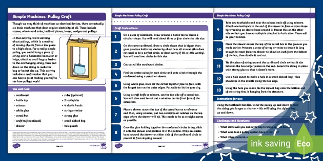Simple Machines: Pulley Craft