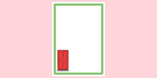 FREE! - Door Page Border | Page Borders | Twinkl
