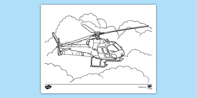 free printable coloring pages helicopter