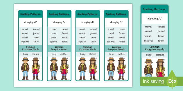 Level 6 Week 10 Spelling Bookmarks