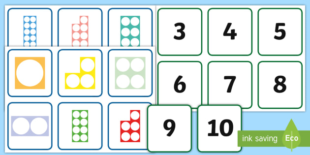 Number and Number Shapes Sorting Cards (teacher made)