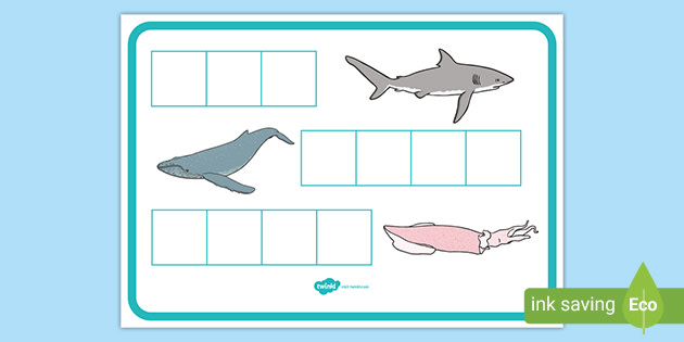 Under the Sea Phoneme Frames (teacher made)