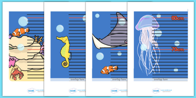 👉 Under The Sea Themed Height Chart