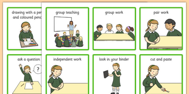 Classroom Visual Aid Cards Girl