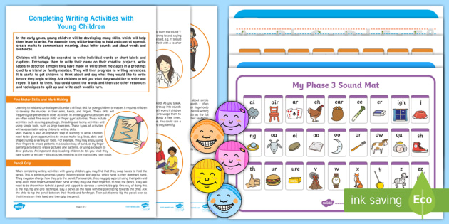 EYFS Classroom Volunteers - Guidance for Supporting Writing Activities Pack