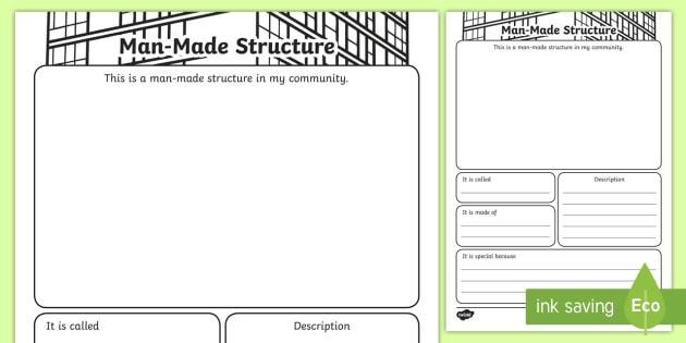 Man Made Structure Worksheet (teacher made)
