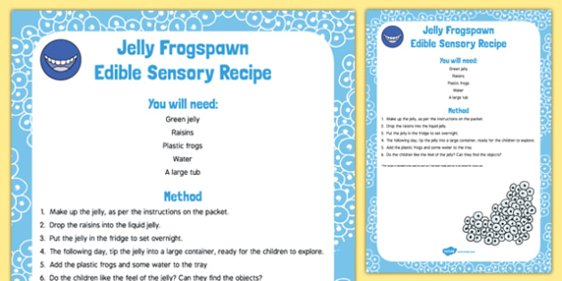 Frog Life Cycle | Frogspawn Edible Sensory Recipe