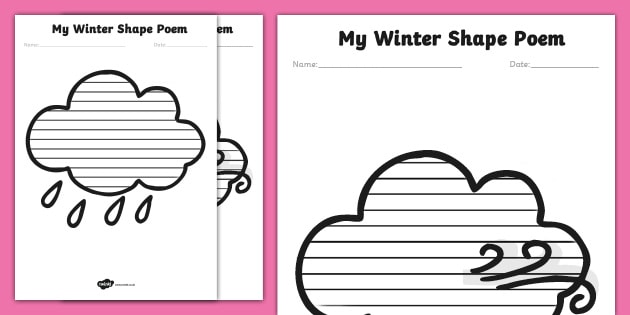 Winter Shape Poetry Temperate (teacher made)