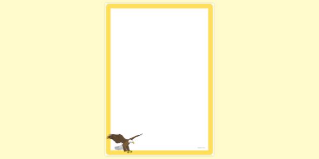 FREE! - Simple Eagle Page Border | Page Borders | Twinkl