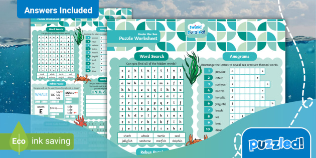 Under the Sea Word Searches | twinkl.com.au