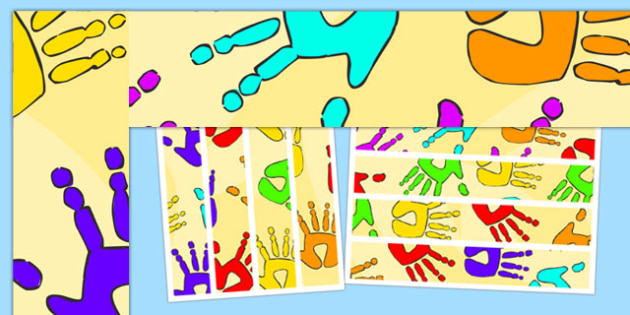 👉 Handprint Themed Display Borders (teacher made)