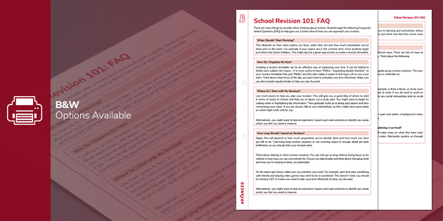 School Revision 101: FAQ | Revision | Beyond
