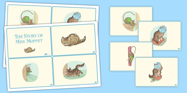 The Story of Miss Moppet Story Sequencing Cards
