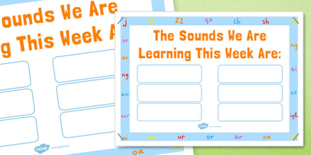 Sounds of This Week Poster (teacher made)