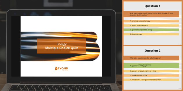 Energy Multiple Choice Quiz | GCSE | Beyond (teacher made)