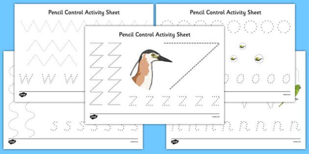 New Zealand Animals Pencil Control Worksheets (teacher made)