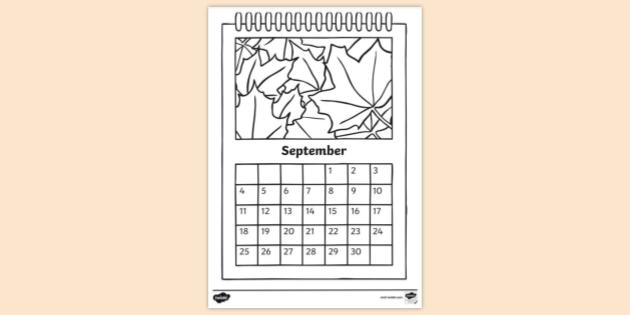 FREE! - September Colouring Page | Colouring Sheets