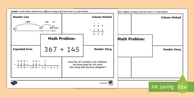 Math Strategy Board (teacher made)