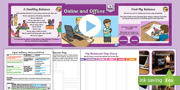 Online and Offline Lesson Pack | KS1 Digital Wellbeing