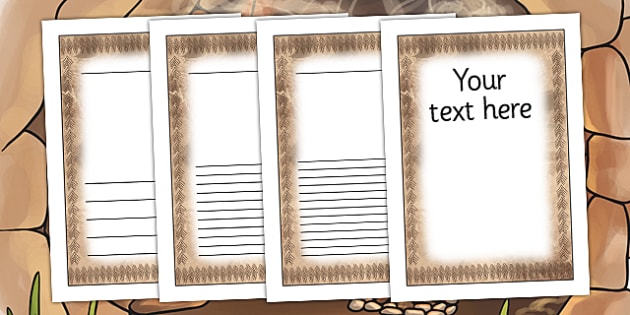 Stone Age Themed Writing Frames - history, writing template
