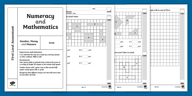 First Level Numeracy and Mathematics Assessment - Area