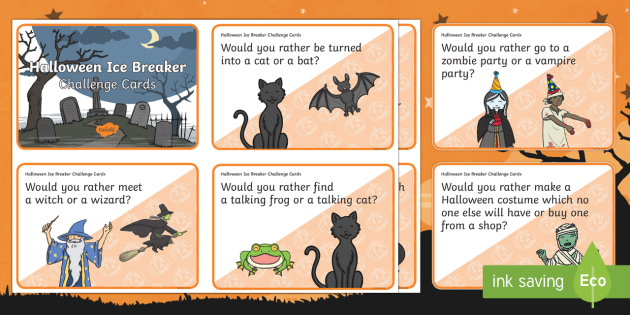 KS1 Halloween Ice Breaker Cards (teacher made)