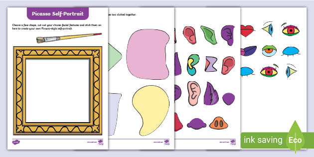 Picasso Self-Portrait Cut and Stick Activity (teacher made)