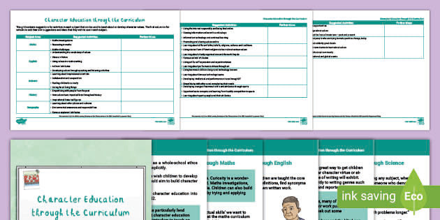 Developing Character Education through the Curriculum Adult Guidance