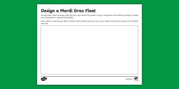 Design a Mardi Gras Float Activity
