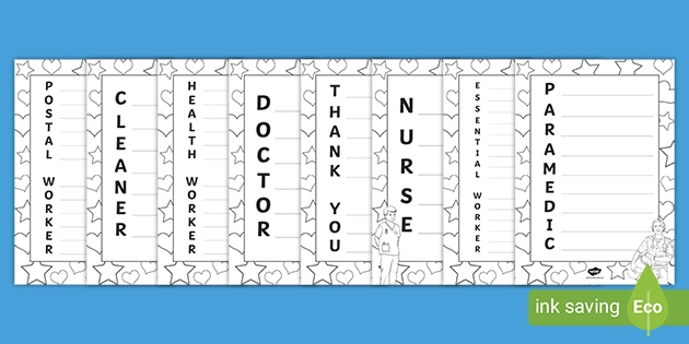 Essential Workers Thank You Acrostic Poems (teacher made)