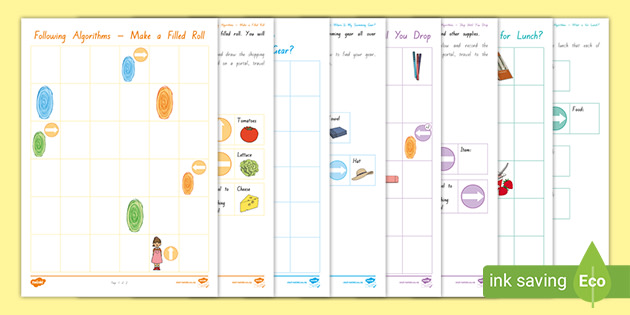 Coding Concepts- Following Algorithms Activities