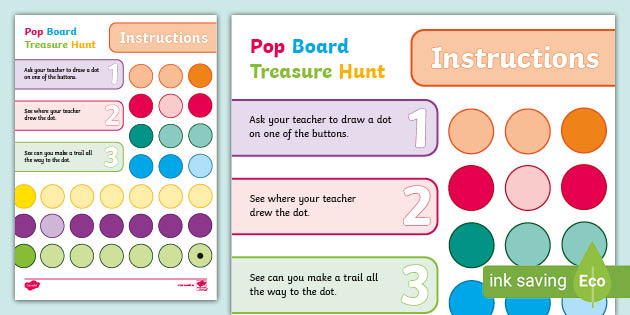 Pop Board Treasure Hunt (teacher made)