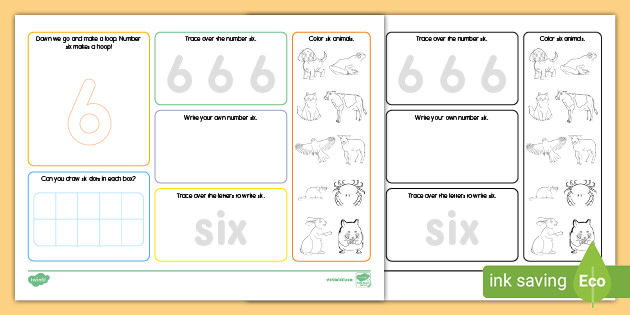 Number Six Mat Activity (teacher made)