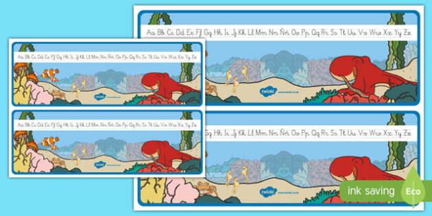 Bajo el mar Recta alfabética-Spanish (teacher made)