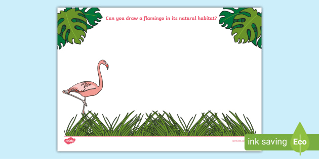 FREE! - Flamingo Drawing Prompt (Teacher-Made)