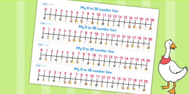 FREE! - Chicken Licken Number Lines 0 20 (teacher made)