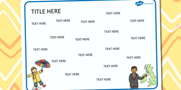 Weather Themed Editable Word Mat (teacher made)