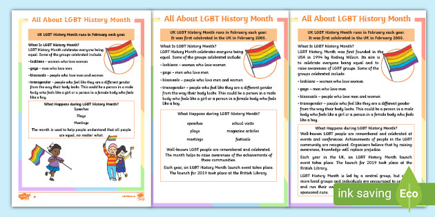 LGBT History Month Activities - Twinkl Homework Help