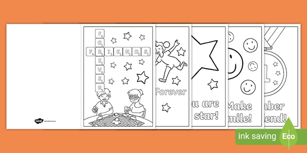 International Day of Friendship Colouring Cards