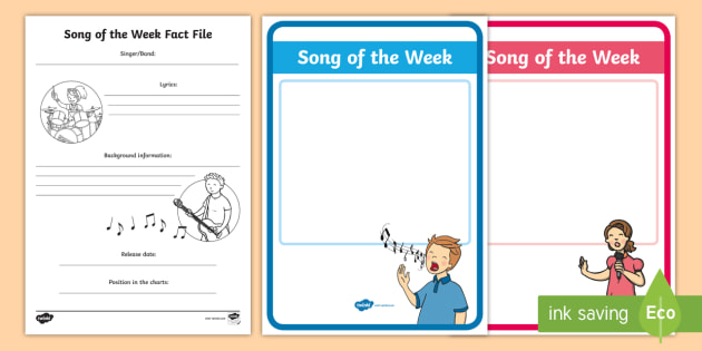 Song of the Week Display Posters