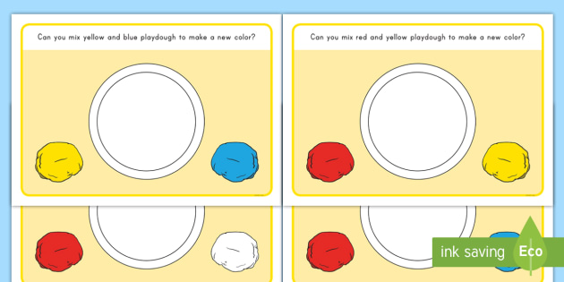 Mixing Colors Playdough Mats (teacher made)