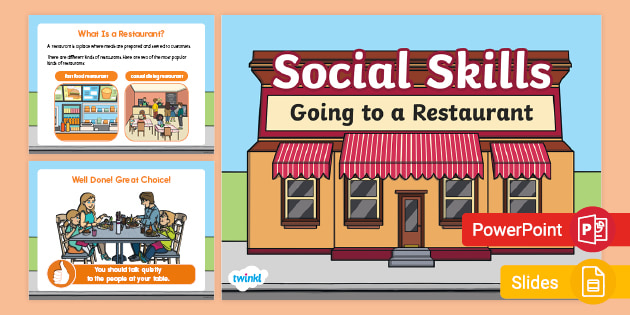 Social Skills: Going to a Restaurant - PowerPoint & Google Slides