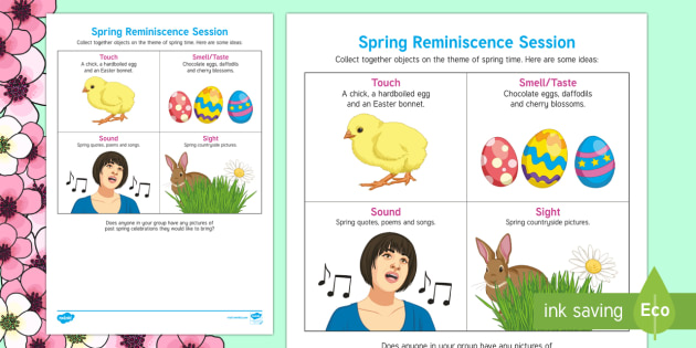 Spring Reminiscence Session Adult Guidance (teacher made)