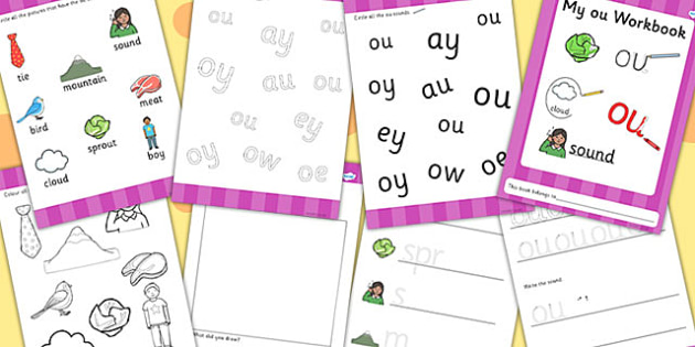 Phase 5 ou Grapheme Workbook - phase five, graphemes, literacy