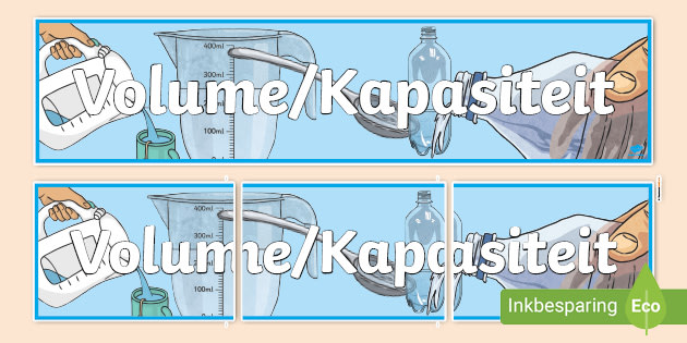 Volume/Kapasiteit Vertoonbanier (teacher made)
