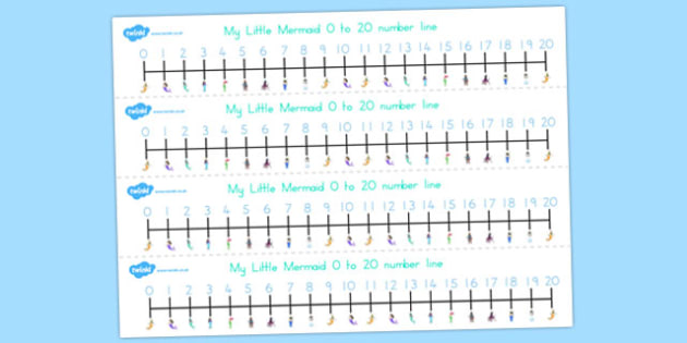 The Little Mermaid Number Lines 0-20 (teacher made)